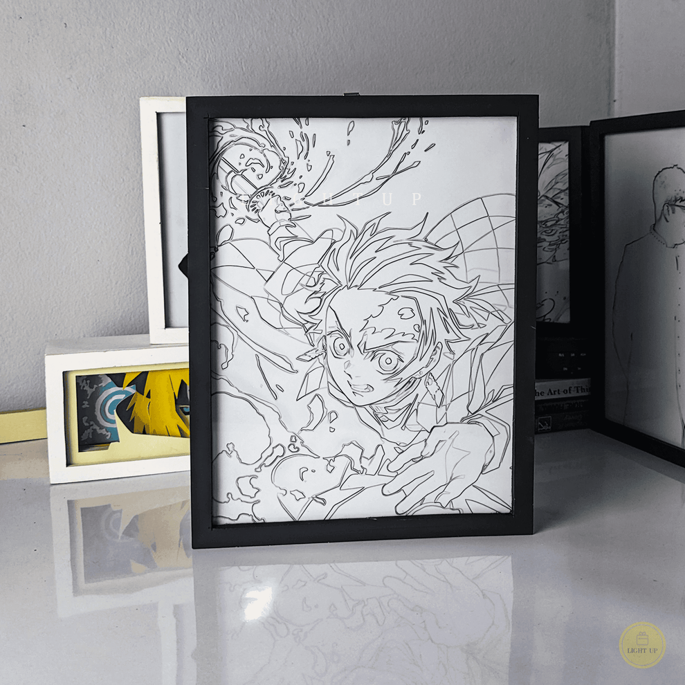 Tanjiro Fire breathing Transformation Lightbox | Demon Slayer – Light Up